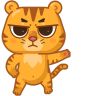 Набор анимированных стикеров для Telegram «Угрюмый тигр»